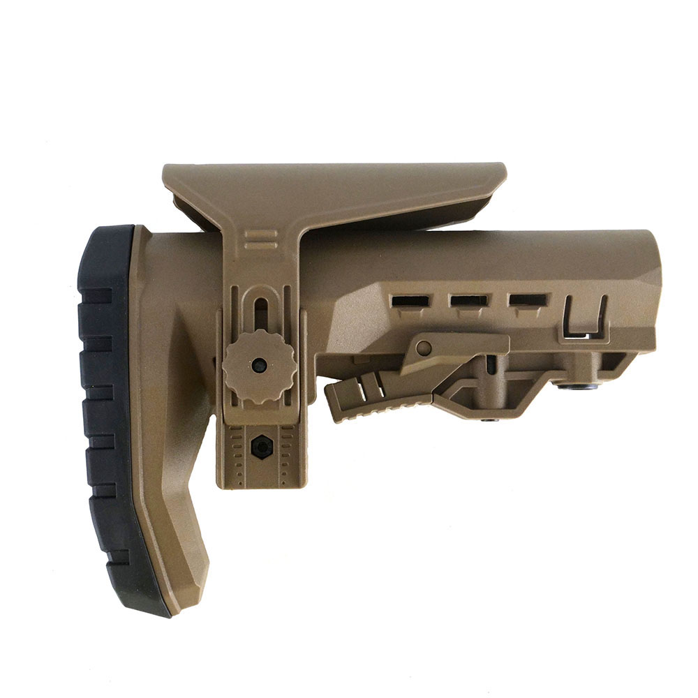 GERMAN TACTICAL SYSTEMS Breacher Adjustable AR-15 Mil-Spec Stock FDE ...