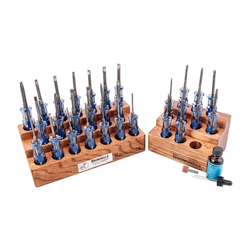 SETS BROWNELLS SUPER MASTER GUNSMITH'S FIXED-BLADE SCREWDRIVER SET W ...