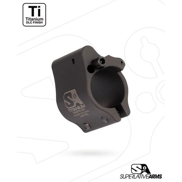 SUPERLATIVE ARMS AR-15 CLAMP ON TITANIUM ADJUSTABLE GAS BLOCK .875 ...